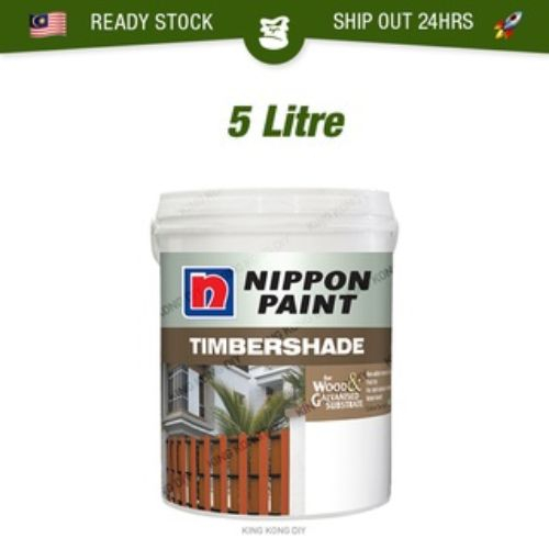 5L NIPPON PAINT Timbershade Timber Shade Water Based Paint Wood Metal Matt Cat Kayu Besi ...