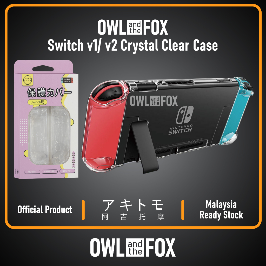 Nintendo Switch V1/V2 Transparent Crystal Clean Dockable Protective ...