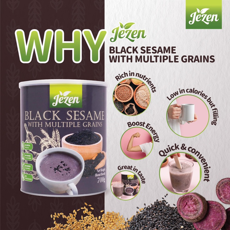Jezen Black Sesame with Multiple Grains | Shopee Malaysia