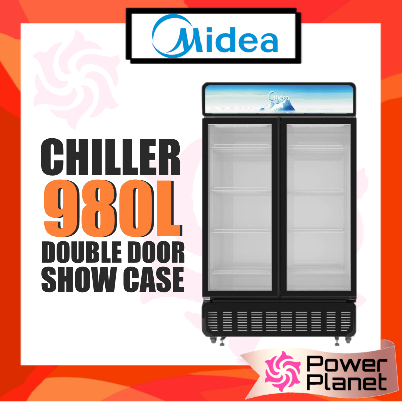 Midea 980L Double Door Show Case Chiller MDRZ952FGG30 Fridge ( Net ...