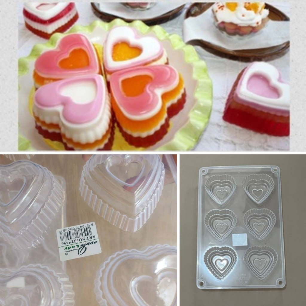 Love Shape Jelly Cake Mould JT5496 / Acuan Agar-agar / Acuan Kek Jelly ...