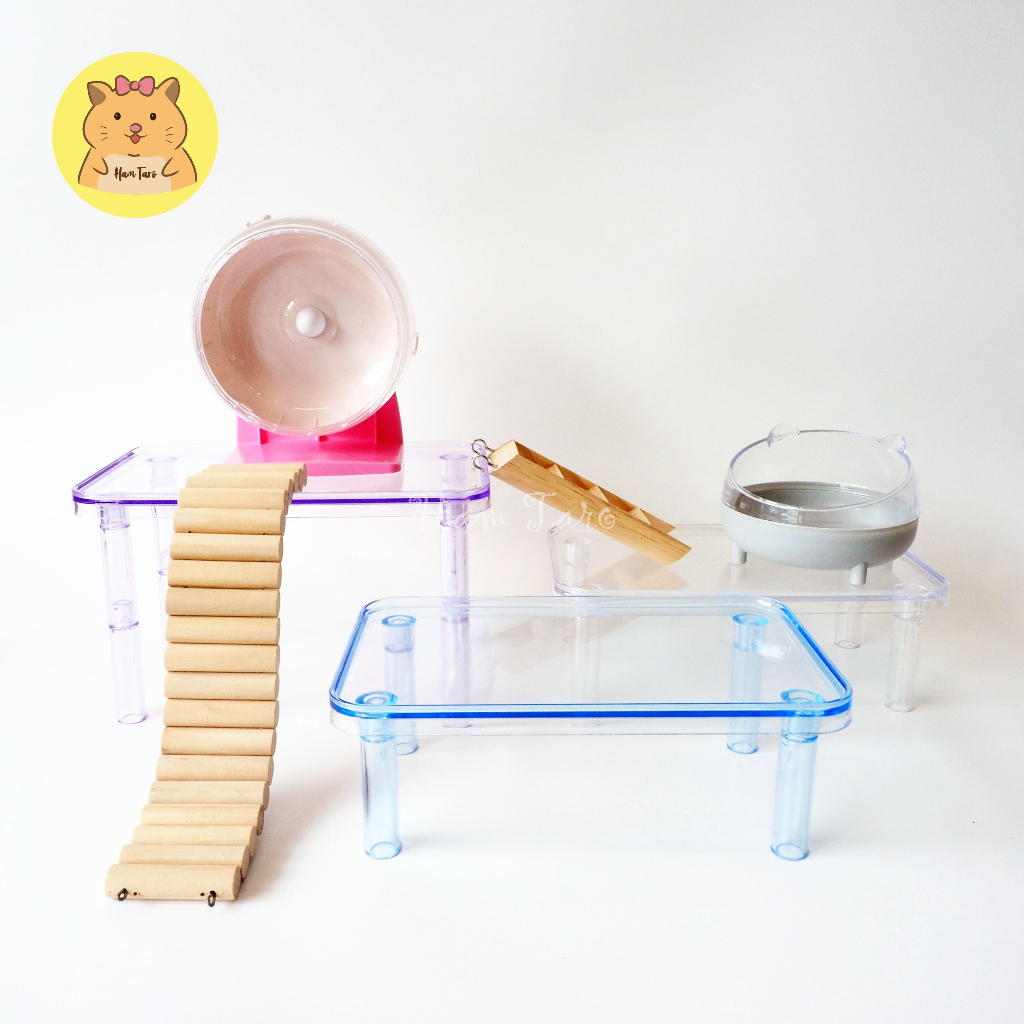 [Ready Stock] Yee Transparent Table Plastic Platform DIY Hamster Cage ...