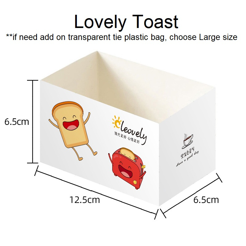 [10pcs] Sandwich Box Toast Box PackagingBox Egg Drop Korean Breakfast ...