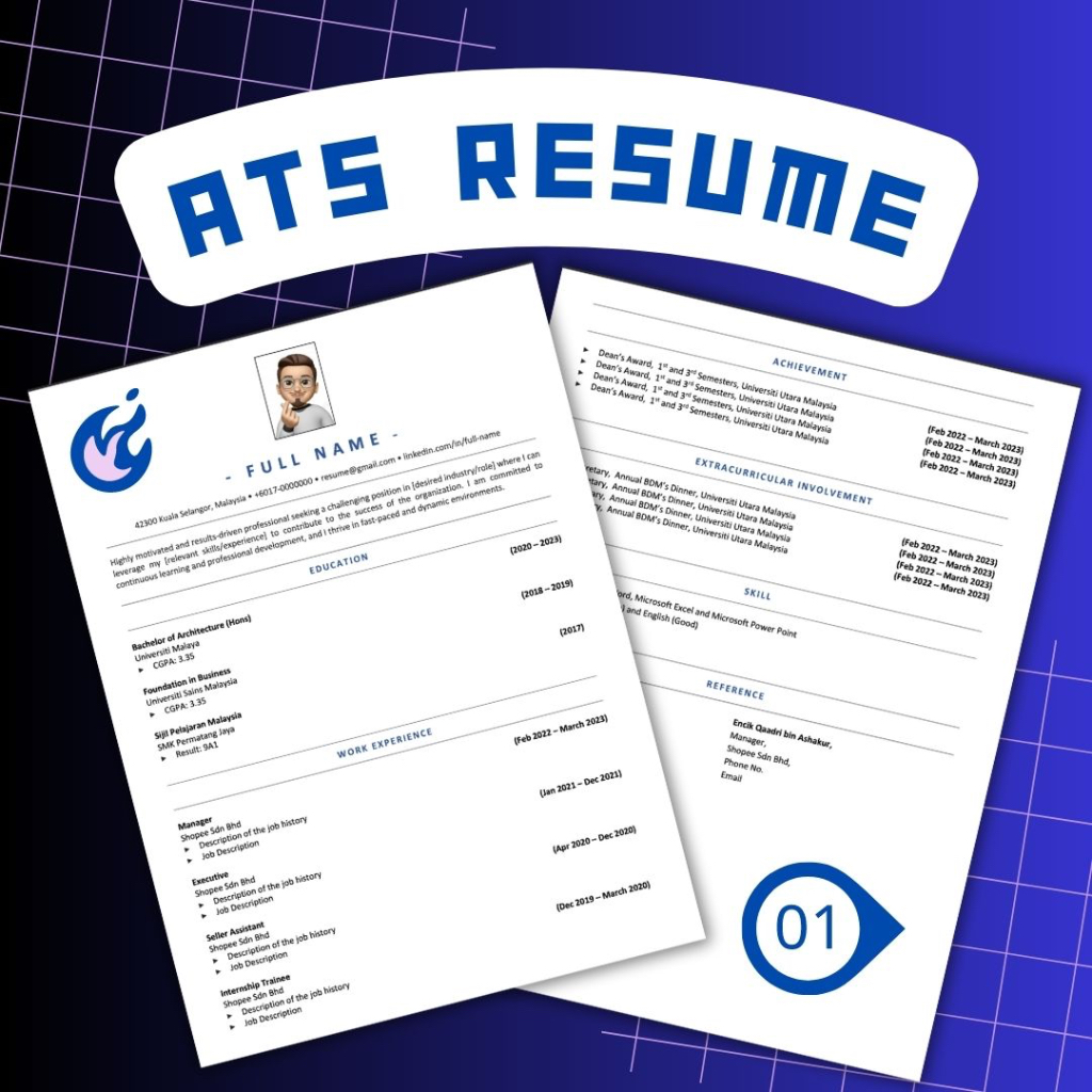 ATS RESUME SERVICE (TEMPLATE/EDITING) | Shopee Malaysia