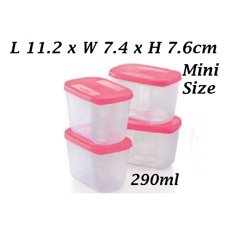* 2pcs*Tupperware FM Freezermate Junior II 290ml Pink mini size ...