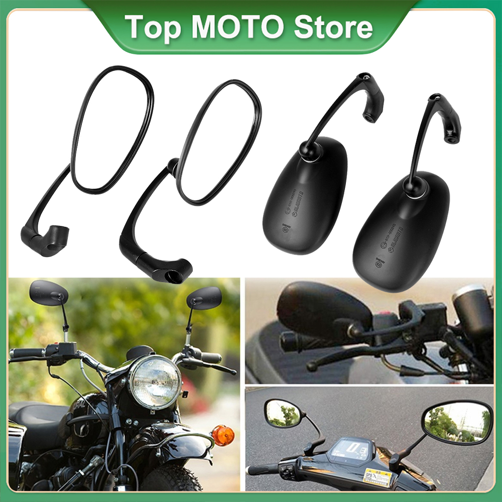 1 Pair Universal Motorcycle Motorbike Motor Rear View Side Mirrors ...