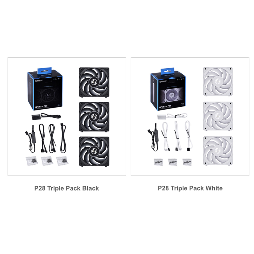 LIAN LI UNI FAN P28 120mm CASING FAN (SINGLE PACK / TRIPLE PACK) - BLACK / WHITE | Shopee Malaysia
