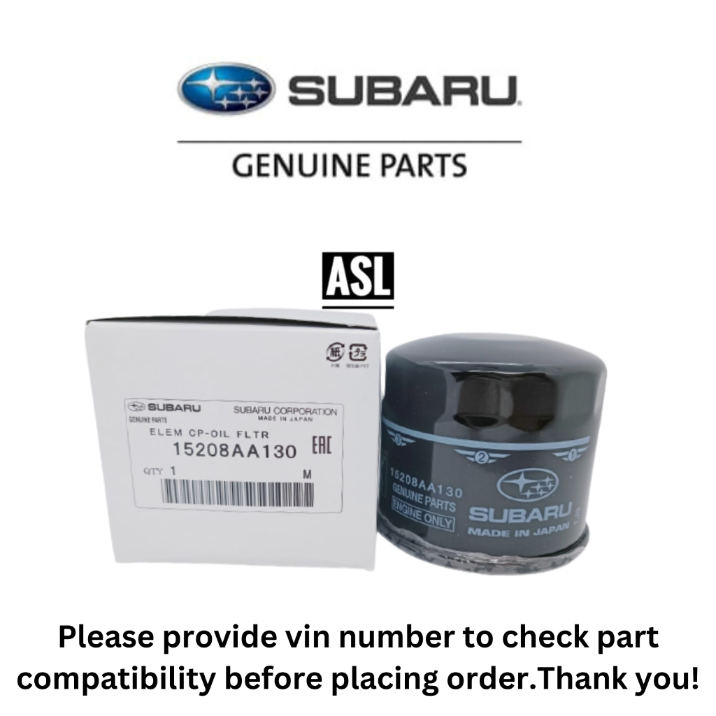 15208AA130 Genuine Subaru BRZ Oil Filter / Forester / Toyota GT86 SU003 ...