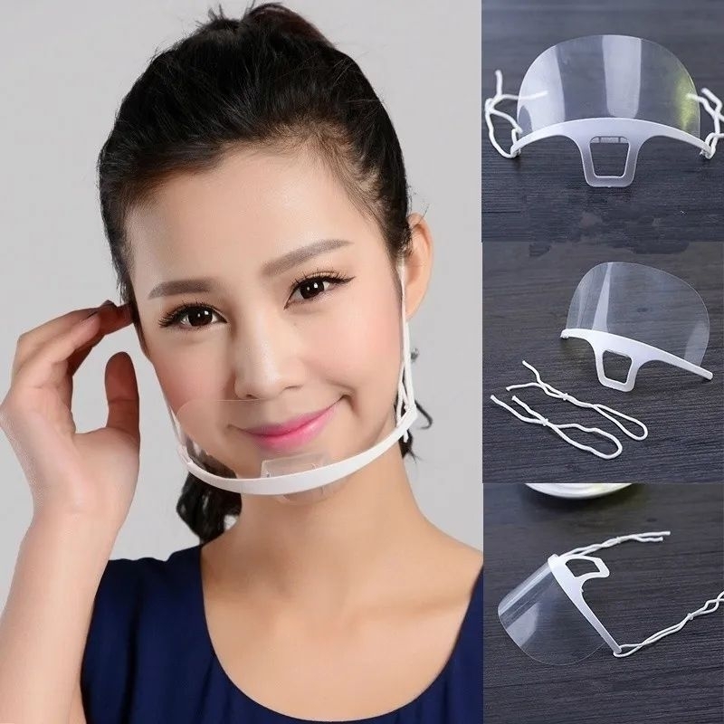 TRANSPARENT MOUTH SHIELD VISOR TRANSPARENT FACE SHIELD KITCHEN WEAR ...
