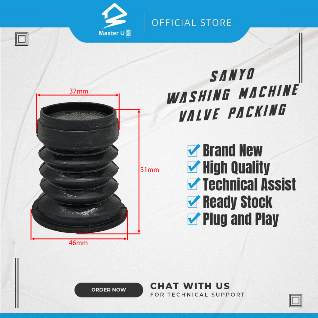 SANYO WASHING MACHINE VALVE PACKING (HIGH) 37X46X51MM | Shopee Malaysia
