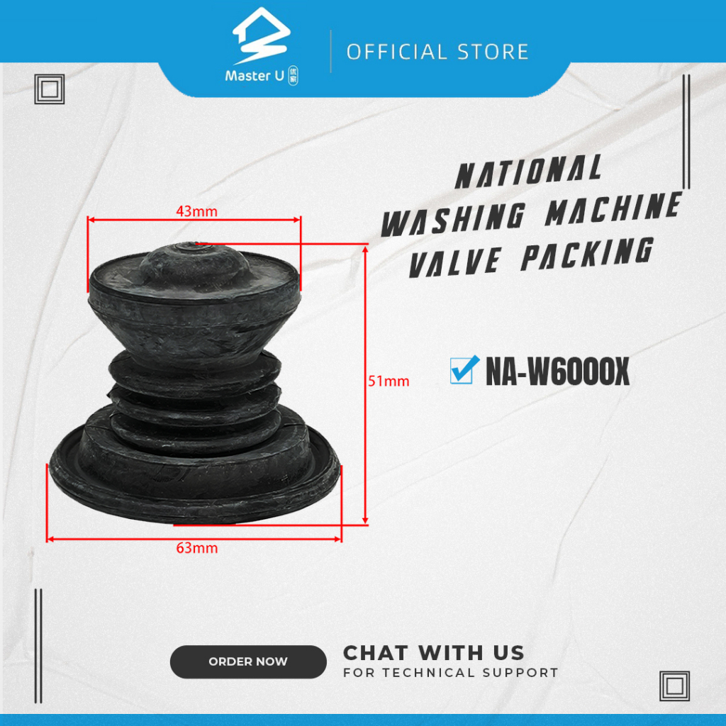 NATIONAL WASHING MACHINE VALVE PACKING-NA-W6000X 43x63x51MM | Shopee ...