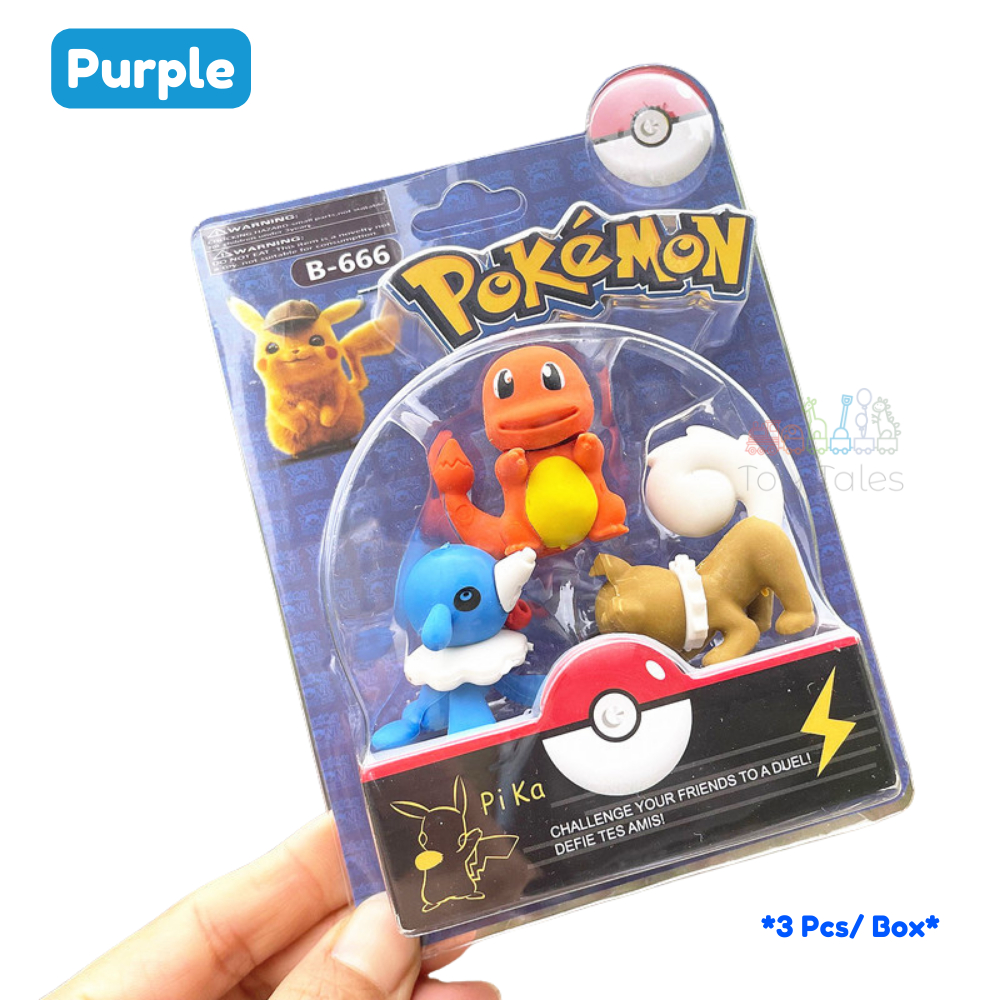 3D Pokemon Eraser Set 🍭 Kids Rubber Cute Stationery Stationeries Party ...