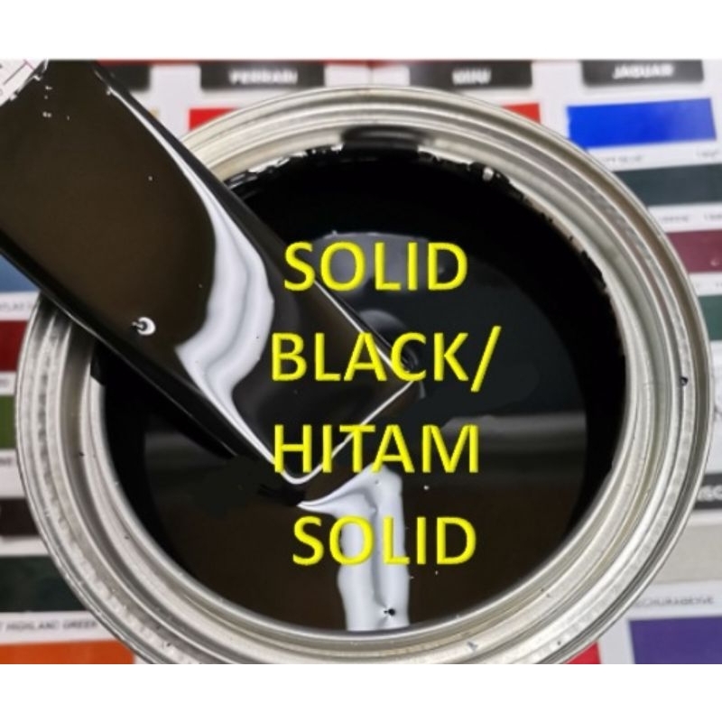 SOLID BLACK/ HITAM SOLID/ CAT KERETA/ CAT BANCUH 2K | Shopee Malaysia