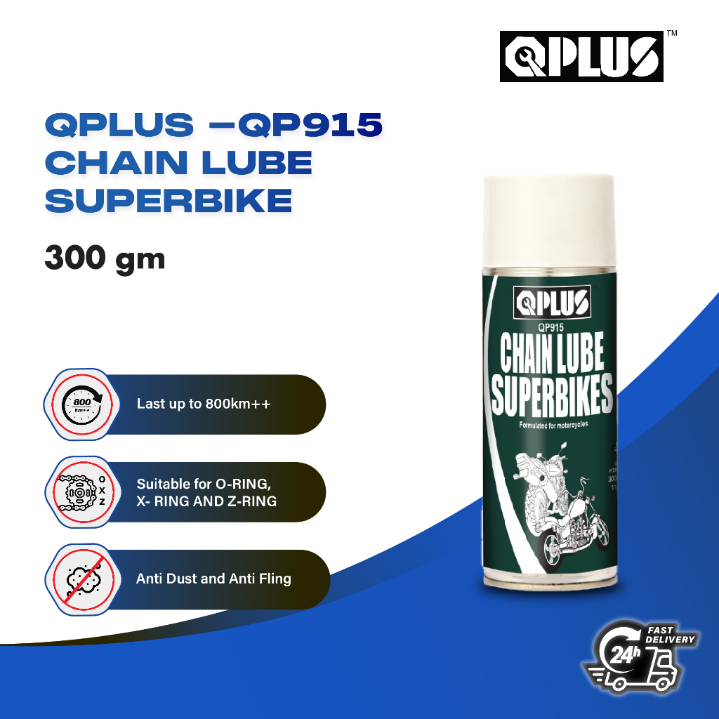 QPlus QP915 Superbike Chain Lube (300g) | Anti-Fling Premium ...