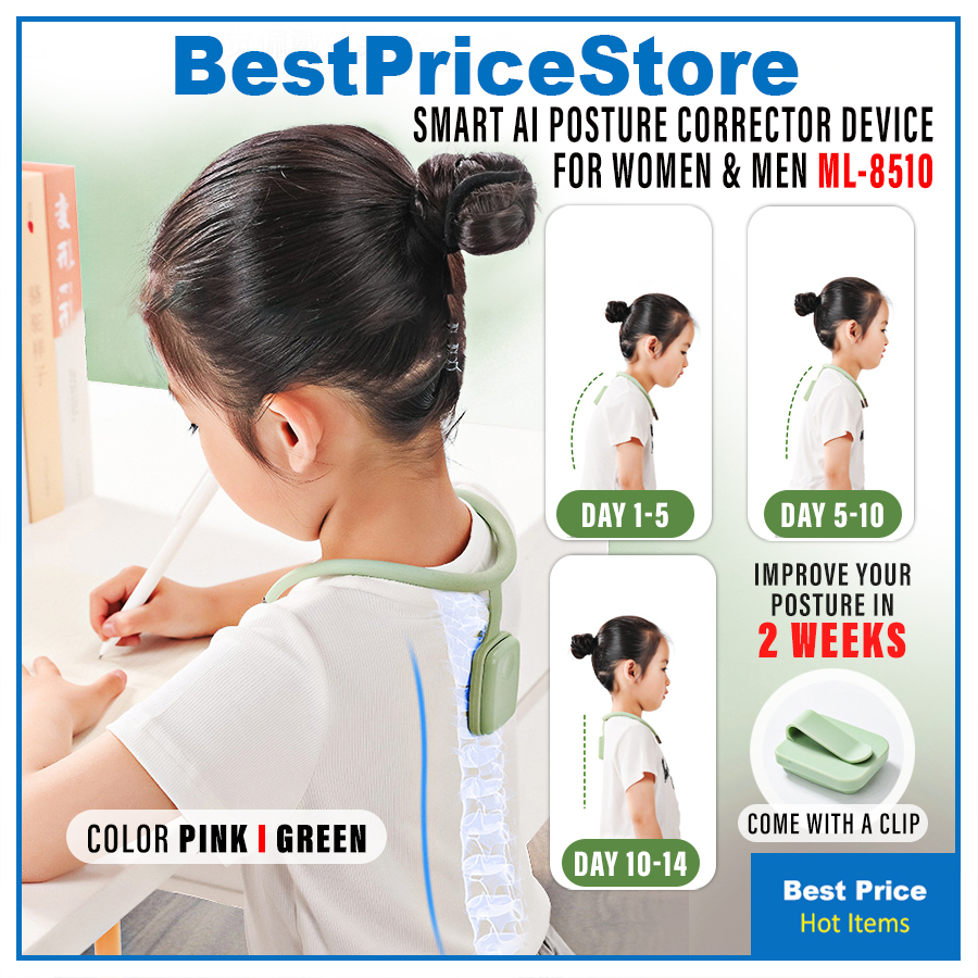 BPS Rechargeable Posture Trainer Device Corrector Vibration Reminder ...