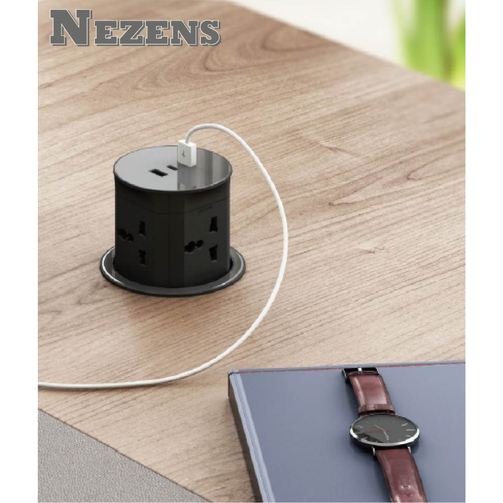 Pop up hidden socket with USB & Type C chargers | Shopee Malaysia
