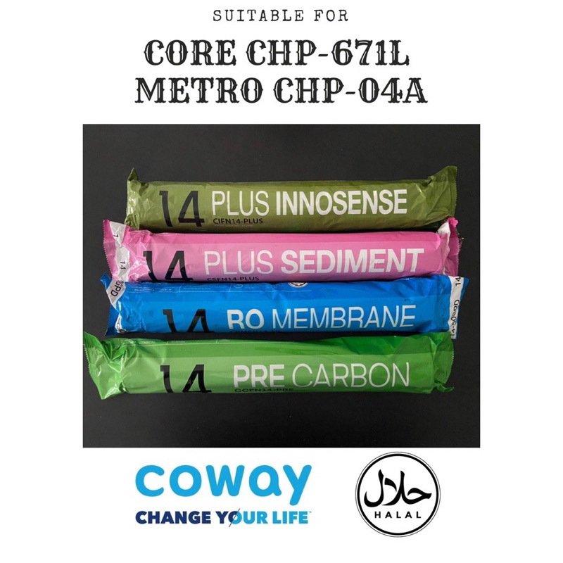 ORIGINAL COWAY FILTER FULL SET ( 6PCS ) FOR CORE , METRO - FILTER COWAY ...