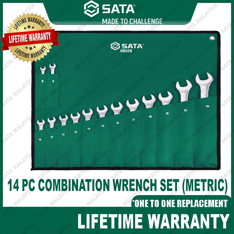 SATA 14 Pcs Combination Wrench Set 8MM to 24MM /Spanner Set/Wrench Set ...