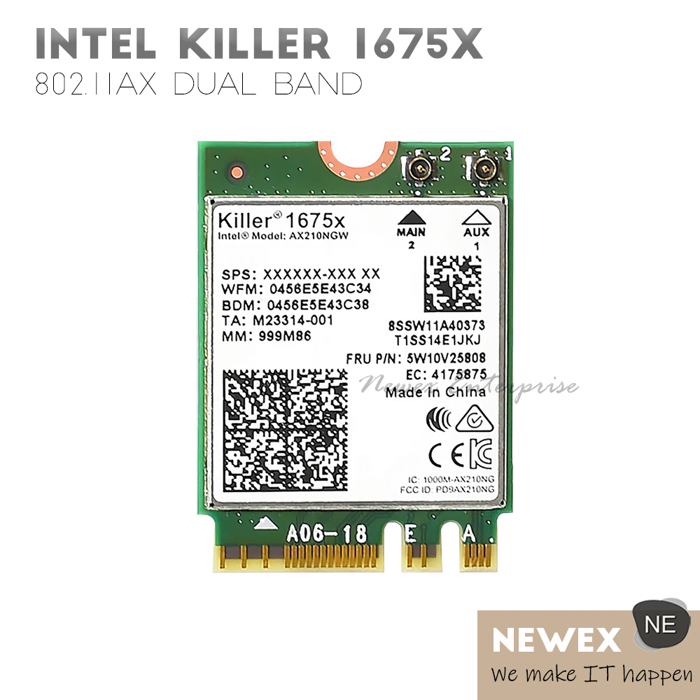 Intel Wi-Fi 6 Killer 1650X | 1650i | 1675x 802.11ax Dual Band MU-MIMO ...
