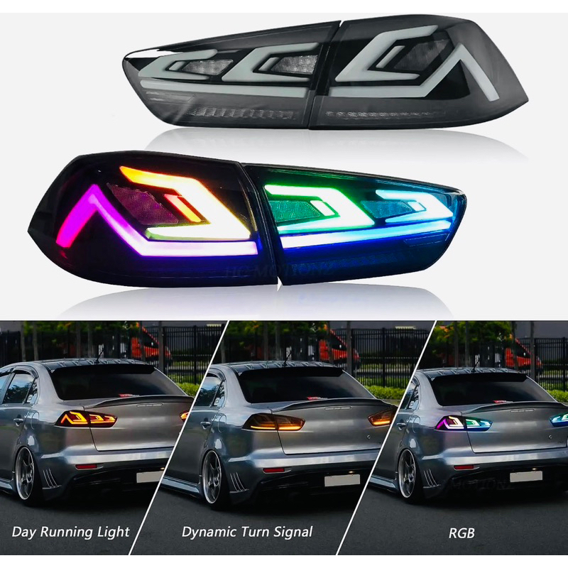 Mitsubishi Lancer GT EVO X Proton inspira RGB led tail lamp light 2008 ...