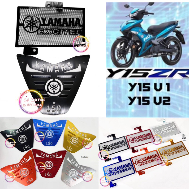 YAMAHA Y15 Y15ZR V1 V2 RADIATOR / ENGINE COVER ALLOY WITH SCREW NUT ...