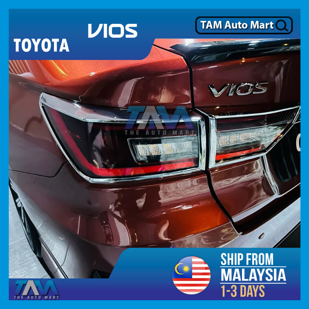 Toyota Vios AC100 (2023-2024) Taillamp Cover Chrome Matte Black Vios ...