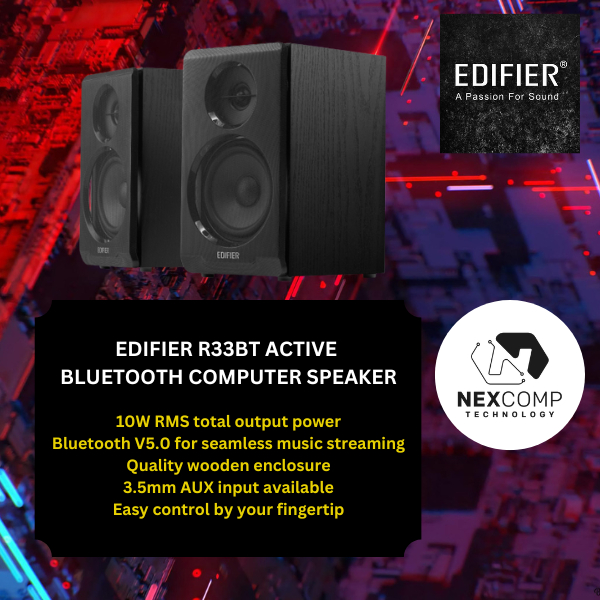 EDIFIER R33BT ACTIVE BLUETOOTH COMPUTER SPEAKER | Shopee Malaysia