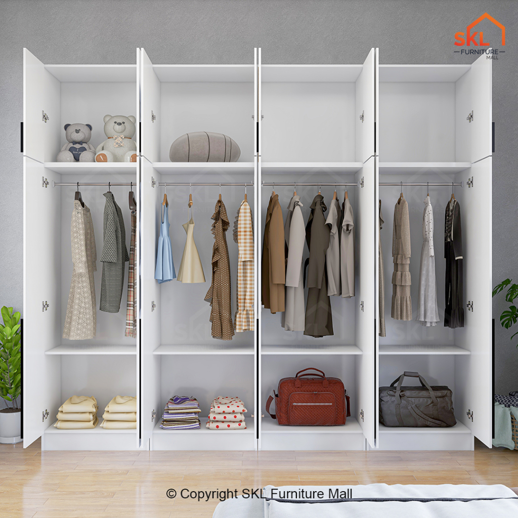 SKL 5X8FT 2/ 4/6/10 DOORS WARDROBE WITH TOP almari baju/kabinet baju ...