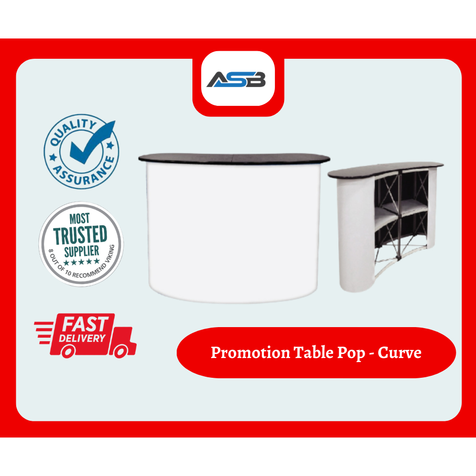 Promotion Table Pop - Curve & Straight , Portable Pop-up Promo Table , Popup Promotion Table ...