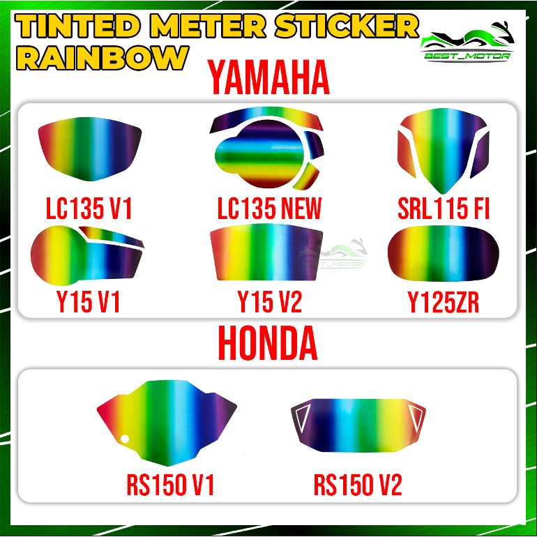 TINTED METER PELANGI Y15 V1 V2 / RS150 V1 V2 / LC135 / SRL115FI / Y125ZR STICKER TINTED METER ...
