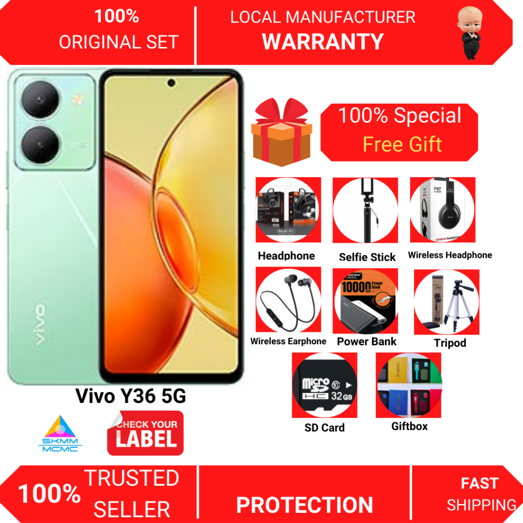[ READY STOCK ] ⭐ Vivo Y36 5G ⭐ [ 8+256GB ] ⭐ Vivo Y36 4G ⭐ [ 8+256GB ] ⭐ Vivo Y35 ⭐ ( 100% ...