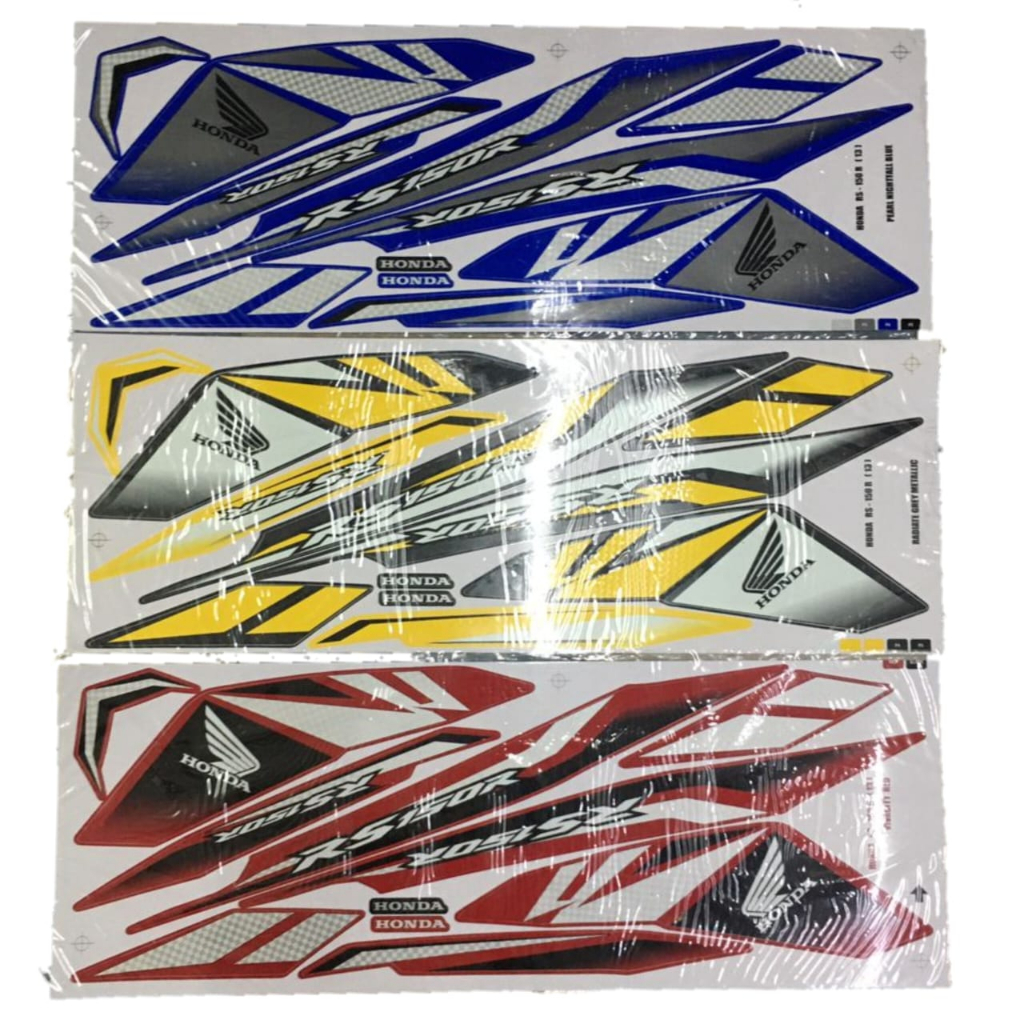 BODY STICKER FOR HONDA RS150 (13) COLOR (PEARL NIGHTFALL BLUE / RADIATE ...