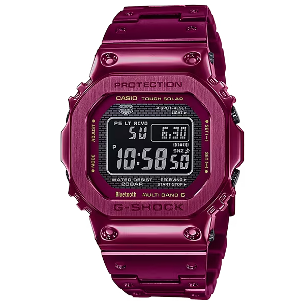 [100% AUTHENTIC] Casio G-Shock GMW-B5000RD-4 Maroon Stainless Steel ...