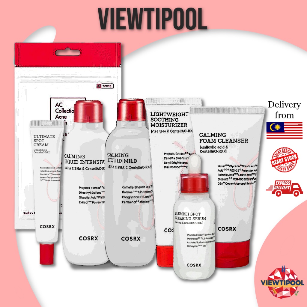 Cosrx AC Collection: Acne Patch, Foam Cleanser, Liquid Mild, Liquid ...