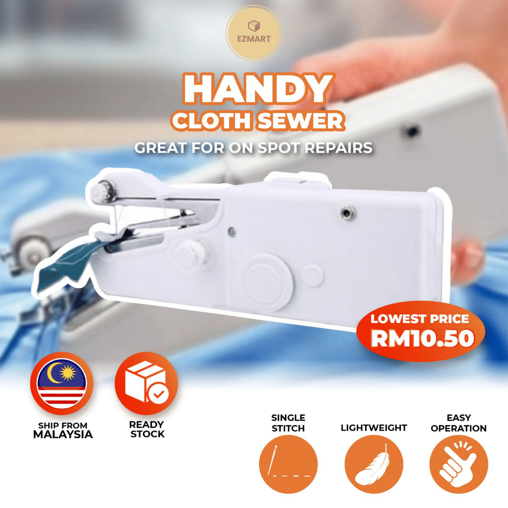 Handy Cloth Sewer Stitch Mini Sewing Machine Portable Handheld Electric ...