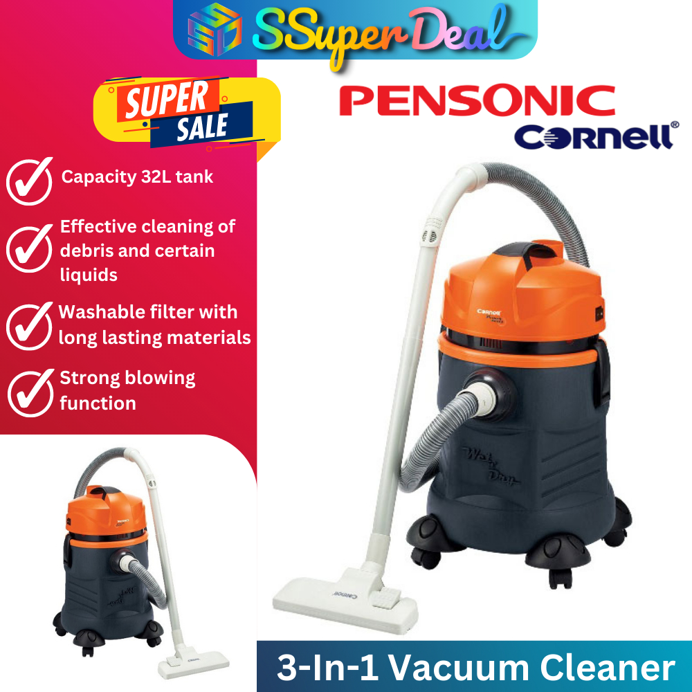 Pensonic Cornell 3-In-1 Vacuum Cleaner | CVC-WD601P | Shopee Malaysia