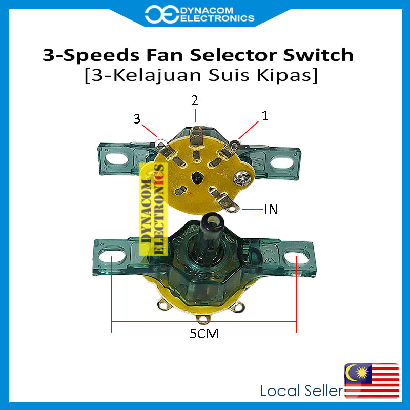 3-Speeds Fan Rotary Selector Switch | Shopee Malaysia