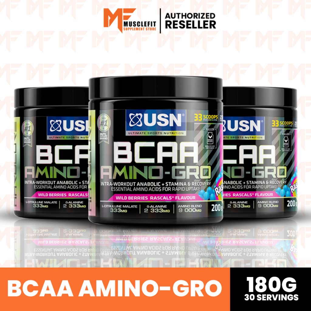 USN BCAA Amino Gro Intra-Workout Anabolic ( 200 g) 33 servings ...