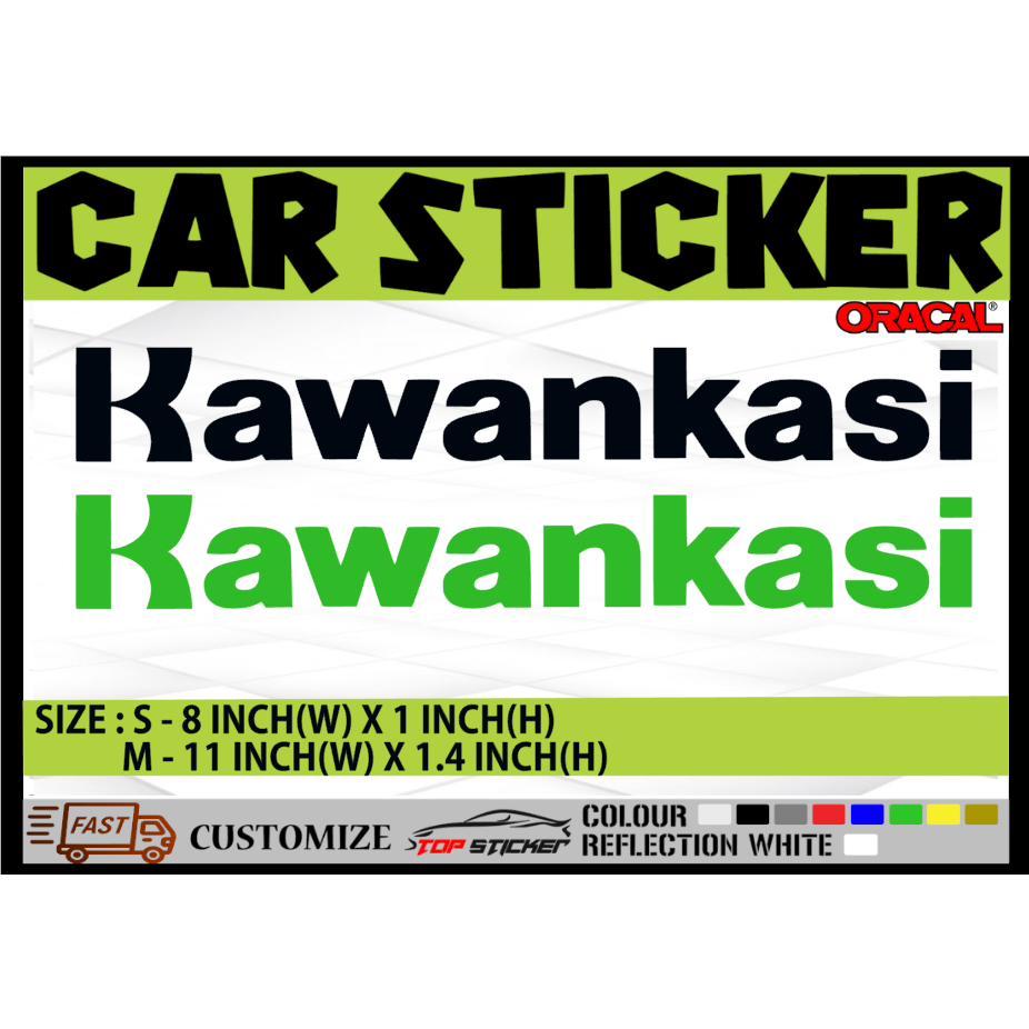 KAWANKASI MOTOR STICKER AKSESORI MOTORCYCLE MOTOSIKAL STICKERS HELMET ...