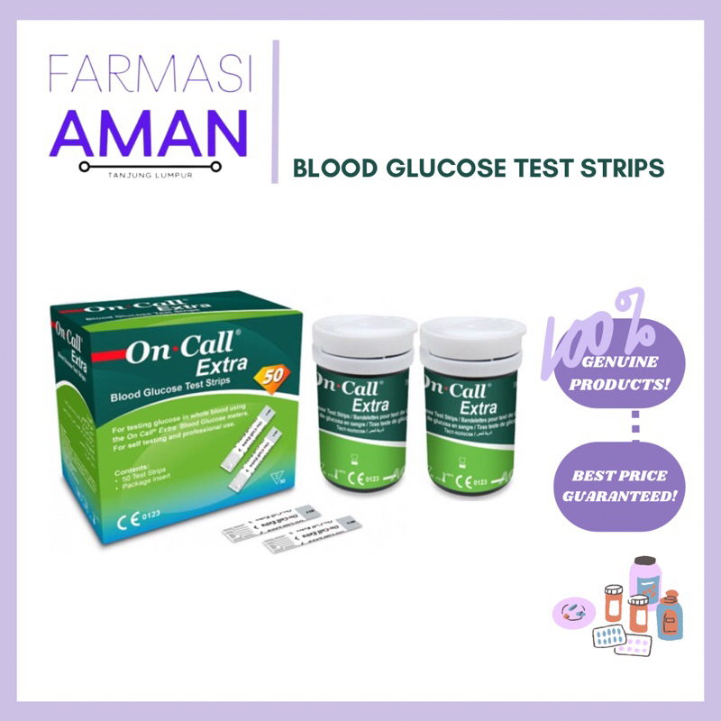 On Call Extra Blood Glucose Test Strips (25's / 50's) | Shopee Malaysia