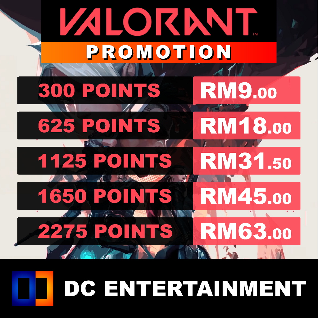 Valorant Points Top Up | Malaysia ID Only | Cheapest & Fastest 1 min ...