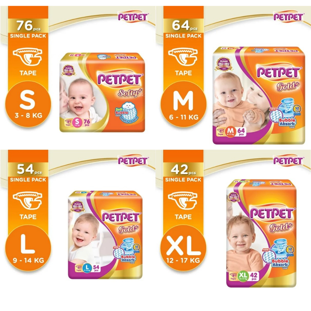PETPET MEGA PACK S76/M64/L54/XL42 | Shopee Malaysia