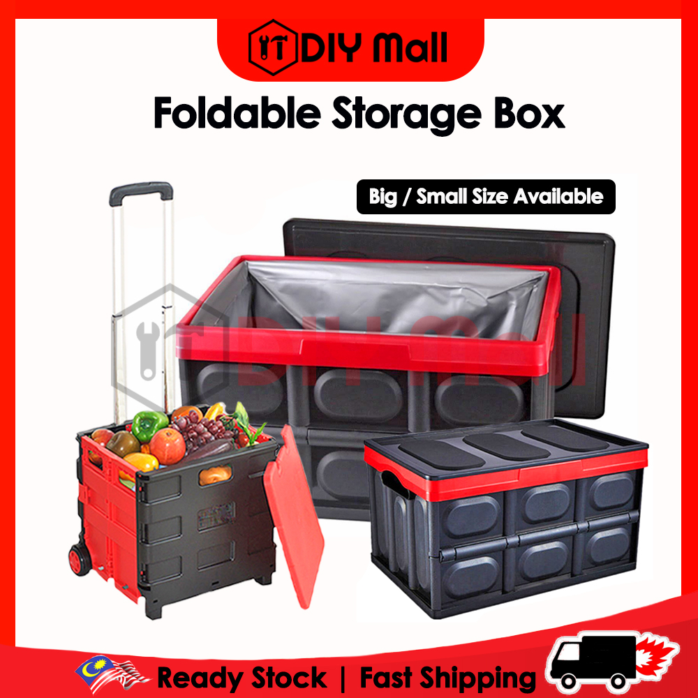 DIYMALL Foldable Storage Box Collapsible Bin Container Box Stackable ...