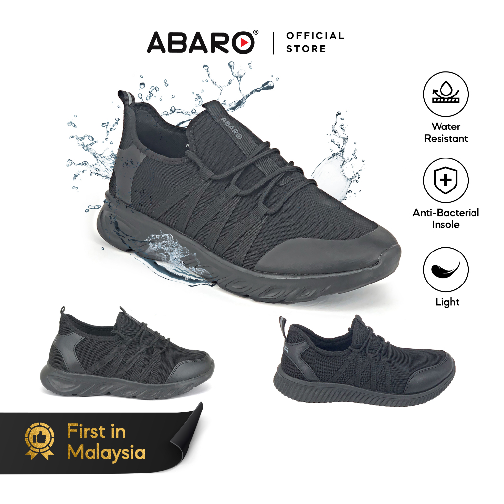ABARO Unisex Water Resistant Antibacterial Sneakers W2821 W2821A Light ...