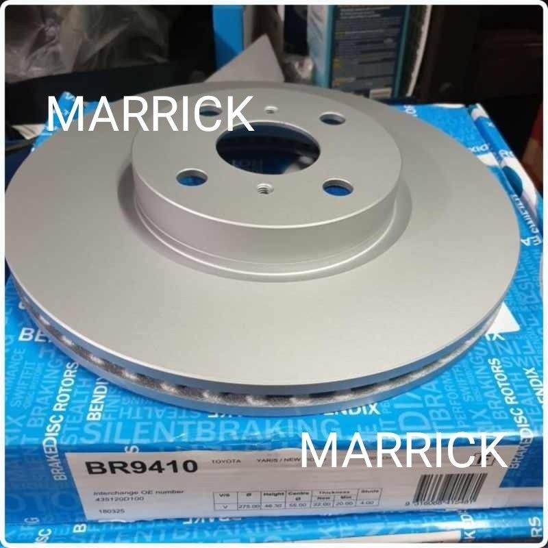 Toyota Vios NCP93 NCP150 G S TRD Spec disc rotor front Bendix 2 pieces ...