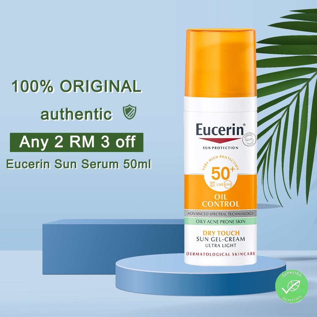 Eucerin Sun Dry Touch Oil Control SPF50+ Sunscren for Face Skincare ...