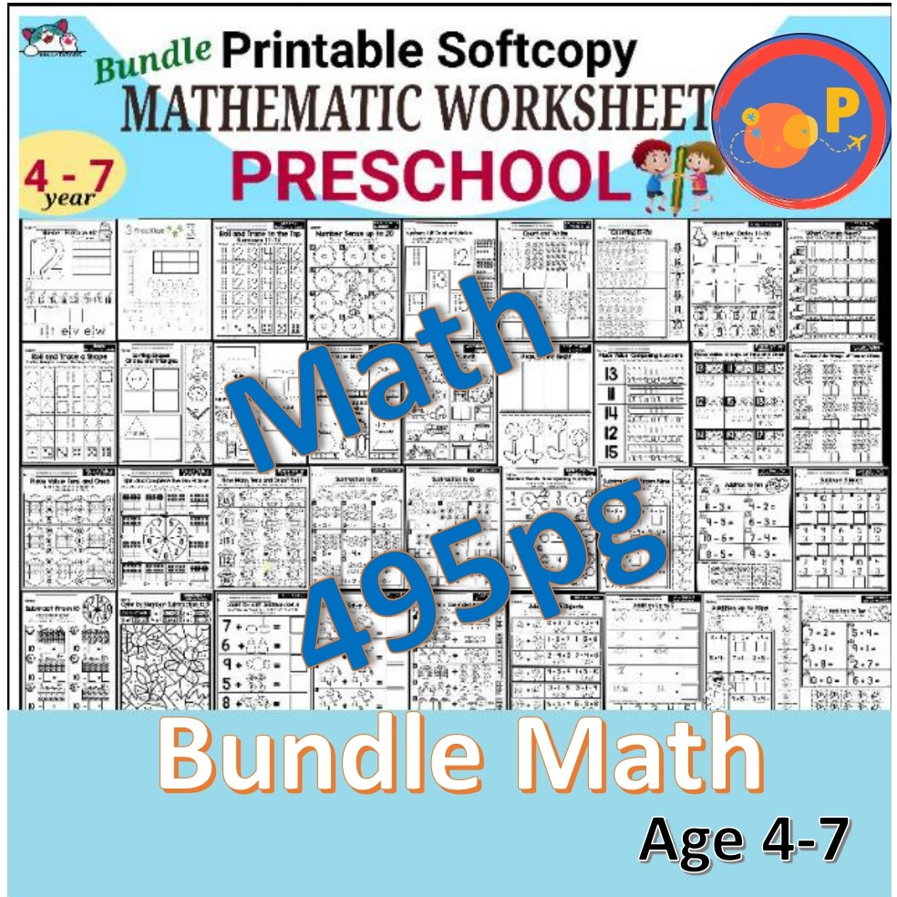 [MATH PDF] [Bundle] Worksheet Preschool, Kindergarten Mathematic Binder ...