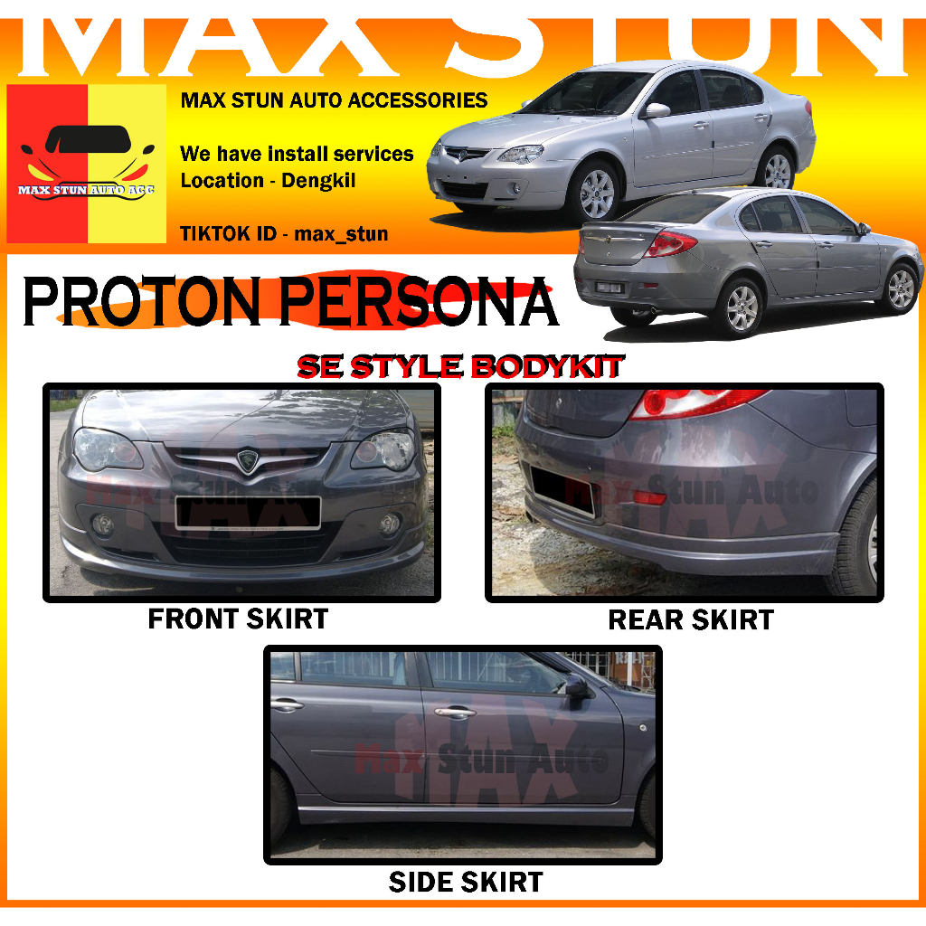 PROTON PERSONA SE STYLE BODYKIT BUMPER SKIRT LIP SE FRONT SKIRT SIDE ...