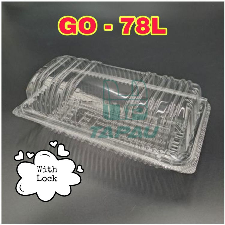 TAPAU - GO-78L [ 50pcs± ] Plastic Tray with Lock Bakery Disposable ...