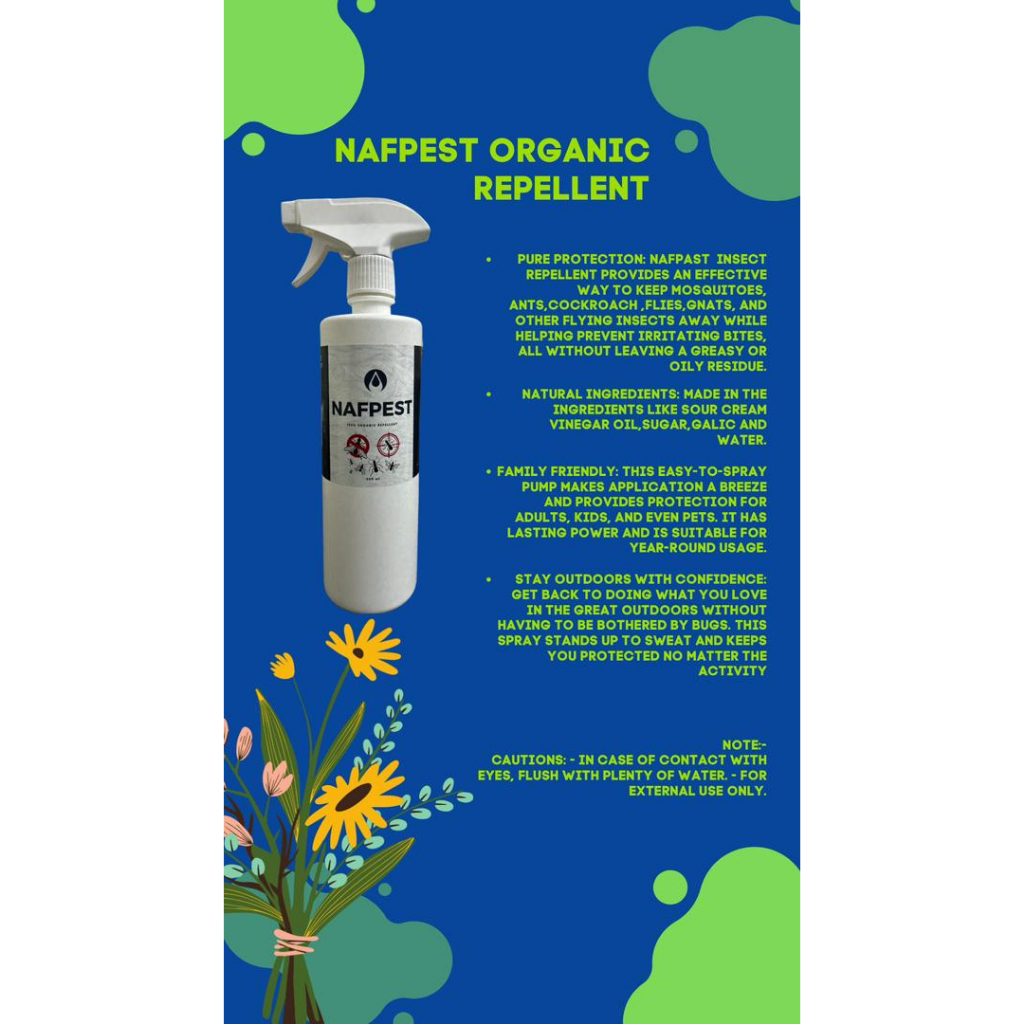 NAFPEST Spray Organik Anti Serangga untuk lalat nyamuk lipas kutu dan ...